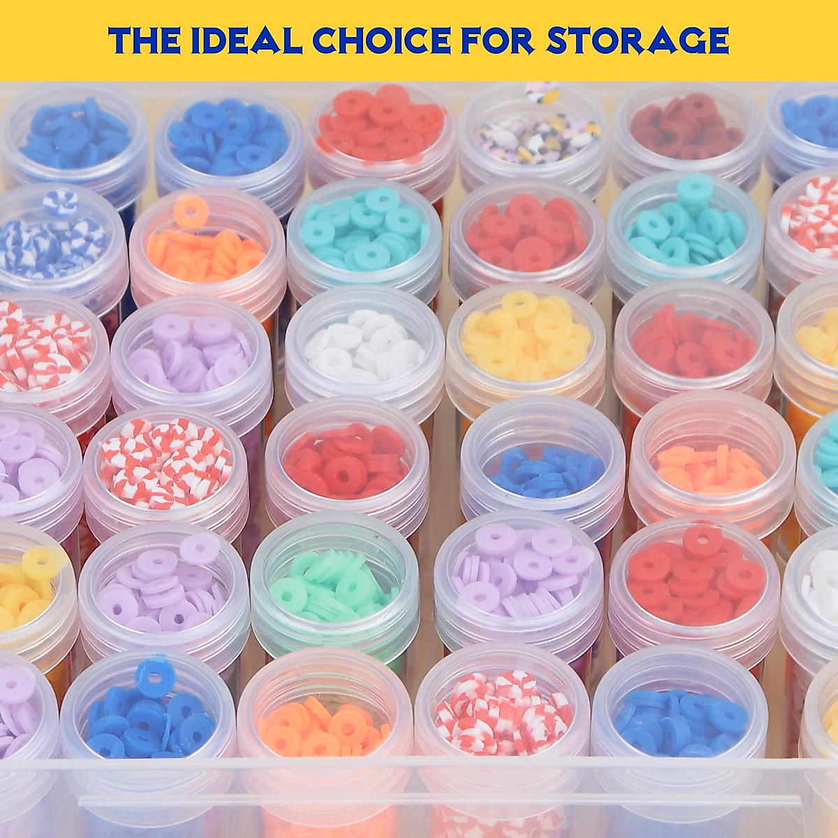 Bluedale 2 Pack Diamond Painting Storage Containers, 96 Slots Plastic Bead Organizer Box and 6 Sheets Labels, Small Embroidery Box for Diamond Painting Accessories, Craft, Seeds, Diamond Dots Storage