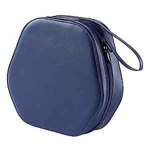 PERFECTSIGHT Smart Case Compatible for AirPods Max, PU Leather Travel Carrying Case for Headphones with Staying Power Sleep Mode, Waterproof Storage Bag for AirPods Max Accessories (Navy Blue)