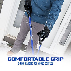 Snow Joe Shovelution SJ-SHLV01 18-in Strain-Reducing Snow Shovel w/ Spring Assisted Handle, Blue