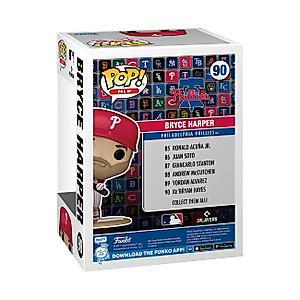 Funko POP! MLB: Phillies - Bryce Harper - Collectable Vinyl Figure - Gift Idea - Official Merchandise - for Kids & Adults - Sports Fans - Model Figure for Collectors and Display
