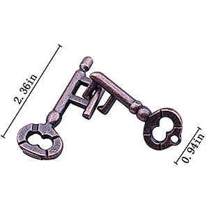 Brain Teaser Puzzle for Adults Puzzles Metal Hole Lock Adult Educational Toy Jigsaw IQ Puzzle (Ferrous)
