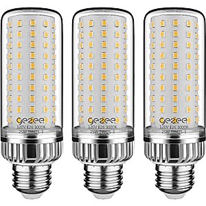 gezee 25W LED Light Bulb, E26 Base LED Lamp, 200 Watt Equivalent, 2500 Lumens, Warm-White 3000K, Non-Dimmable (3-Pack