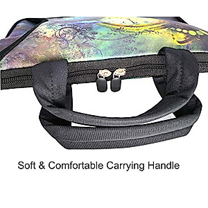 RICHEN 17 inch Laptop Shoulder Bag Carrying Case PC Cover Pouch with Handle Fits 15.6/16/17/17.3/17.4 inch Notebook (16-17.3 inch, Clock & Butterfly)