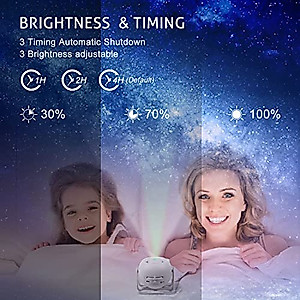 Star Projector, Galaxy Projector 360°Rotating with 10 Patterns Hd Focusing Night Light Projector with Remote Control Bluetooth Speaker Bedroom Decoration Living Room for Kids Gifts Birthday Party
