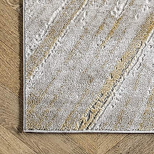 nuLOOM Amaya Abstract Area Rug, 5' x 8', Gold