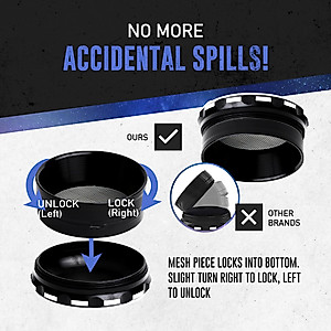 Kitchen Spice Grinder Aluminum 2.5 Inch (Black)