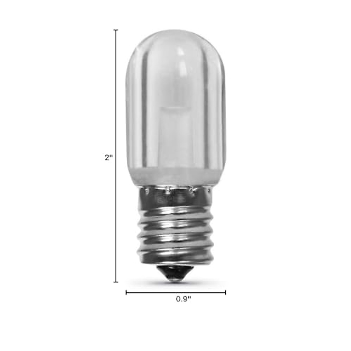 Feit Electric BPT7N/SU/LED Non-Dimmable Led Bulb, 15 W, 120 Vac, E17 (Intermediate) Base, Warm, 80 Lumens, White