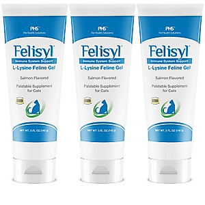 Felisyl L-Lysine Gel for Cats - Immune System Support - Supplement Support for Healthy Tissue, Respiratory, and Vision - Salmon-Flavored - Made in The USA - 15 oz