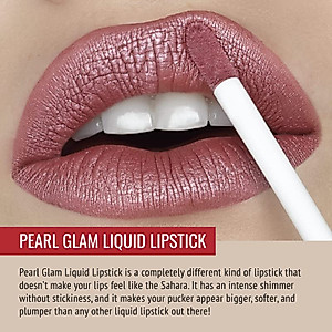 Runway Rogue Pearl Glam Long Wear Shimmer Liquid Lipstick, Pale Mauve Lipstick with Silver and Gold Shimmer, ‘Boss Babe’