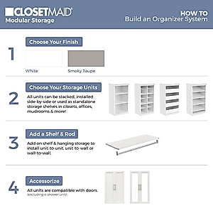 ClosetMaid Modular Storage Shelf and Hang Rod Kit, Taupe