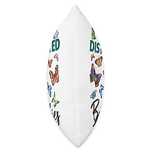 Butterfly Lover Gifts and Apparel Easily Distracted Butterfly with Quotes Throw Pillow, 16x16, Multicolor