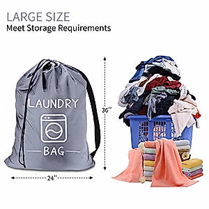 Laundry Bag with Strap, Laundry Bags Extra Large Heavy Duty, Travel Laundry Bags for Dirty Clothes, Dirty Laundry Travel Bag, Canvas Laundry Bag, Easy Fit a Laundry Hamper or Basket…