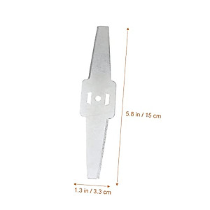 SECFOU 5pcs String Blades Cutter Lawnmower Shears Pruning Tool Grass Lawn Brush Park Replacement Head Mower Electric for Accessories Cordless Trimmer Steel Garden Silver Metal