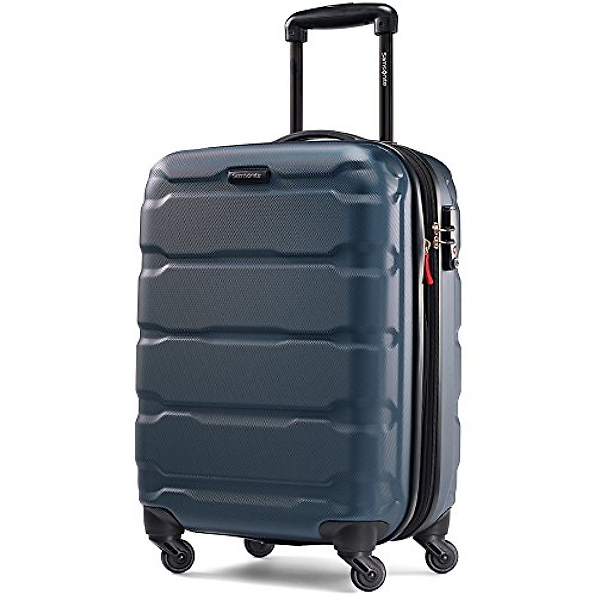 Samsonite 68311-2824 Omni Hardside Luggage Nested Spinner Set 20 Inch, 24 Inch, 28 Inch - Teal Bundle w/Deco Gear Luggage Accessory Kit (10 Item)