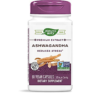 Nature's Way Ashwagandha Reduces Stress* Adaptogenic* Vegan 60 Capsules