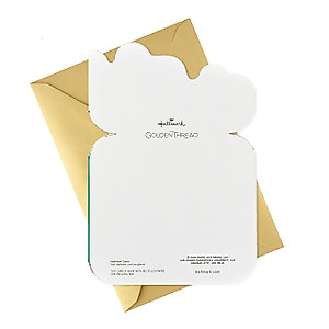 Hallmark Golden Thread Pack of 2 Baby Shower Cards (Elephants, Safari Animals) (899RZP1401)