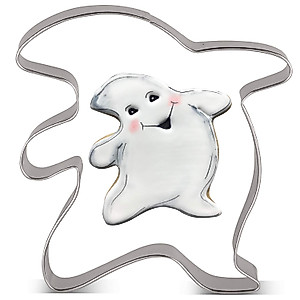 LILIAO Halloween Ghost Cookie Cutter - 3.6 x 3.7 inchess - Stainless Steel - By Janka