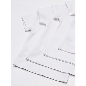 Hanes Baby T, Flexy Soft Stretch Shirt, Expandable Shoulder, 4-Pack, Diamond White, 18-24 Months
