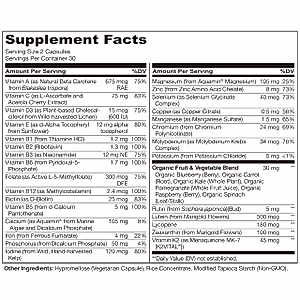 NATURELO Whole Food Multivitamin for Teens - Vitamins and Minerals for Teenage Boys and Girls - Supplement for Active Kids - with Organic Whole Foods - Non-GMO - Vegan & Vegetarian - 60 Capsules