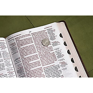 KJV, Thompson Chain-Reference Bible, Large Print, Leathersoft, Brown, Red Letter, Thumb Indexed, Comfort Print