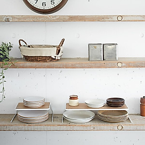 Yamazaki Home Dish Riser - Kitchen Cabinet Shelf and Organizer - No Assembly Req.