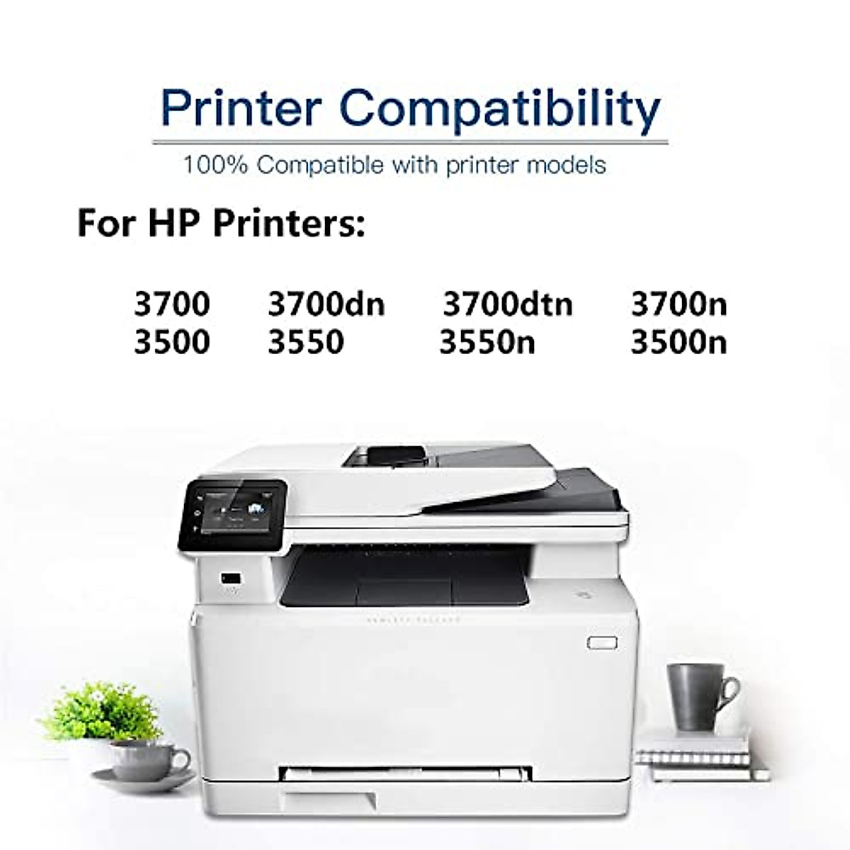 1-Pack (Black) Compatible 3700dtn 3500 3550 Printer Cartridge (High Capacity) Replacement for HP 308A Q2670A Printer Toner Cartridge