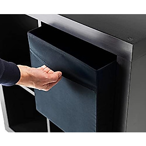 Cloth Storage Bins 13x15x13, Foldable Cubes Box Baskets Containers Organizer for Drawers, Home Closet, Shelf, Nursery, Cabinet, Large Set of 2 (Black)