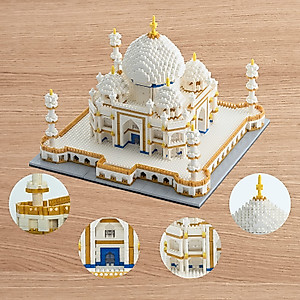 Tregoer Micro Mini Blocks Taj Mahal Building and Architecture Model Set,Mini Building Blocks Sets,Building and Architecture Toys Gifts for Kid and Adult（4000Pieces）