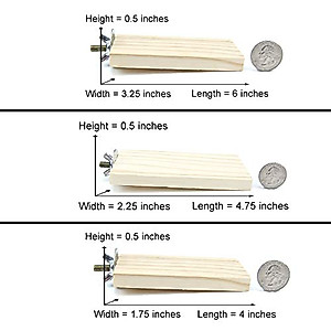Alfie Pet - Caleb 3-Piece Set Wood Platform for Mouse, Chinchilla, Rat, Gerbil and Dwarf Hamster