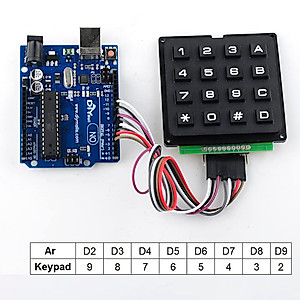 NEXTION 16 Keys Matrix Keypad 4x4 Membrane Keyboard Module Array Switch for Arduino