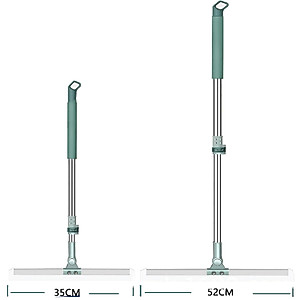 Retractable Silicone Floor Wiper for Bathroom, Retractable Magic Broom, Adjustable Bathroom Scraper, 52cm Multi-Functional Silicone Floor Scraper (13.8in)