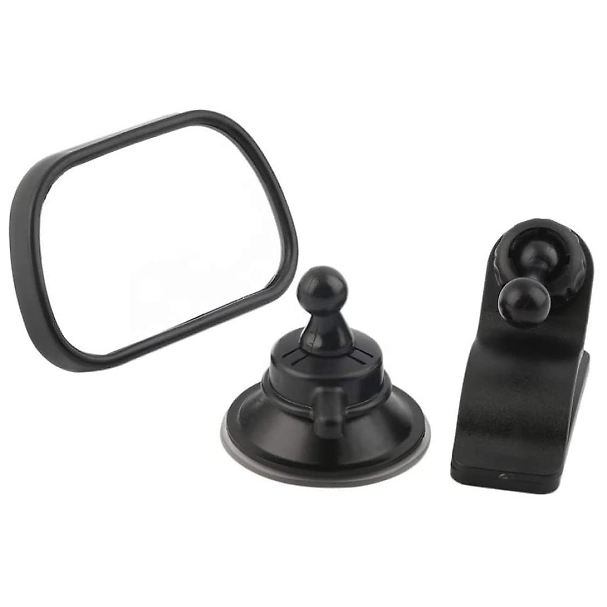 KUYYFDS Baby Car Seat Mirror Adjustable Shatter Proof Rear Viewing Mirror 3PCS Black Mirrors