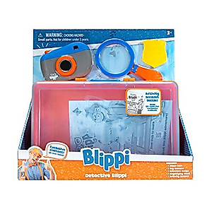 Blippi Detective Roleplay Set - Carry Case, Camera, Personalized Yellow Badge, Magnifying Glass, Activity Sheets for Ultimate Toddler and Young Child Mystery Adventure - Exclusive Content Included