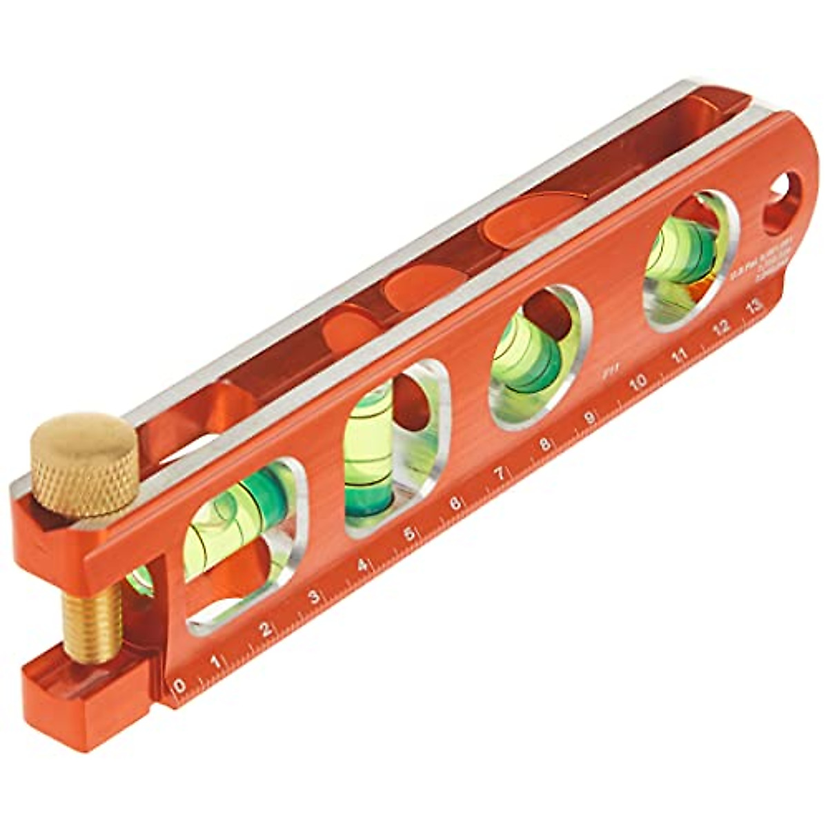 Swanson Tool Co TL041M 6 Inch Savage Magnetic Billet Torpedo Level with Brass Pipe Clamp, 6 Inches and 15 Centimeters Orange