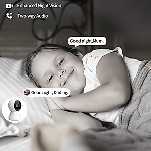 BJR 2K HD Security Camera Indoor, 5G & 2.4G WiFi Camera, Pan/Tilt Pet Camera with Motion Detection, Night Vision, 2-Way Talk, Home Cam with 64G SD Card Included