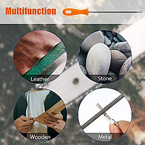 Chainsaw Chain Sharpening File Chainsaw Sharpener File Round Sharpening File Steel Chainsaw File with Plastic Handle for Chainsaw (3, 5/32, 7/32, 3/16 inch)