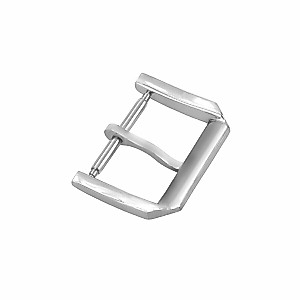 Ewatchparts BRUSHED 18MM TANG BUCKLE FOR IWC PILOT WATCH RUBBER LEATHER STRAP WATCH BAND