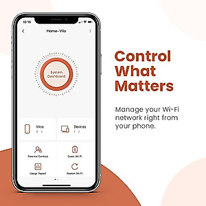 Vilo Mesh Wi-Fi Router for Wireless Internet, Dual Band AC1200 Coverage Up to 6,000 sq ft (4-Pack) with 3 Gigabit Ethernet Ports and App-Managed Parental Controls