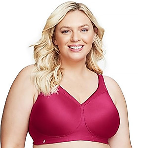 Glamorise Full Figure Plus Size MagicLift Seamless Sports Bra Wirefree #1006 Ruby Red
