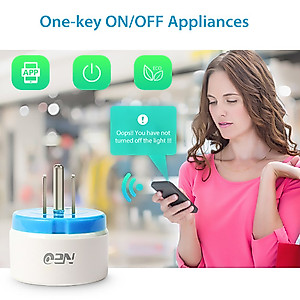NEO Z-Wave Plus Smart Mini Plug Zwave Socket Zwave Outlet Home Automation, Work with Wink, SmartThings & more, Summer Green … (Blue 1PK)