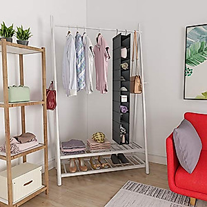 MAX Houser 10-Shelf Hanging Shoe Shelf Organizer, Hanging Shoe Storage for Closet (Grey)