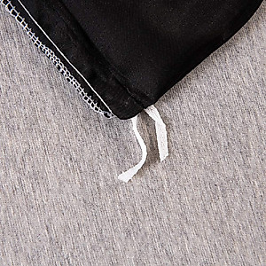 Black Silk Comforter Cover Set Full Size Silk Like Satin Duvet Cover Set Solid Color Decor Soft Microfiber Women Bedding Sets With Zipper Ties Soft Luxury Duvet Cover Set For Adult Women Men Girls