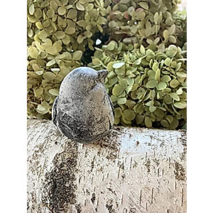 Outdoor Yard Decor, Fairy Garden Accessories, Housewarming Gift for Bird Lovers, Resin Stone Tabletop Figurines Set of 2