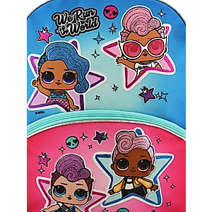 L.O.L. Surprise! Dolls Girls 16" Backpack 5 piece School Set (One Size, Blue/Pink)