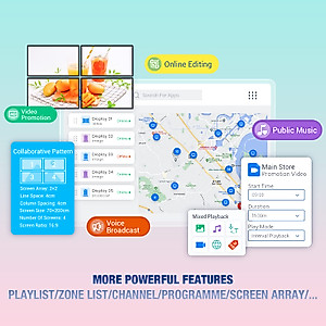 LinknLink Intelligent 4K Digital Signage Player, APP and PC Remote Control, Rich Customizable Templates, Schedule Playlists, DIY Video Wall Solution, 1 Free Player per Account or Buy Activation Code