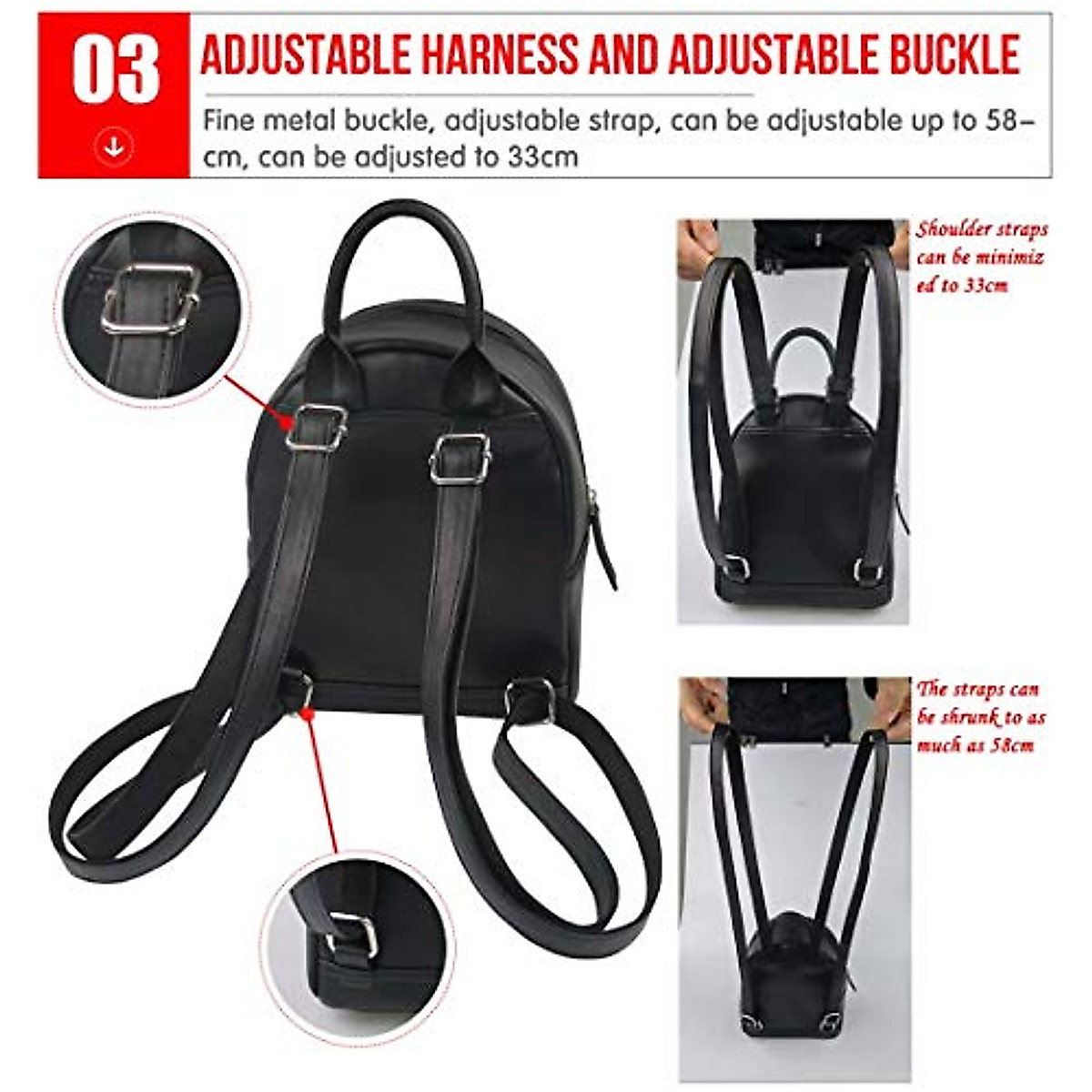 Freewander Purple Smoking Skull Print PU Leather Wallet Mini Backpack School Bag for Women 2pc