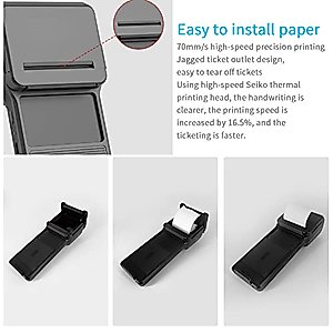 58mm POS Thermal Receipt Printer,Bluetooth Handheld POS Machine Terminal Printer Mobile POS Portable Back Clip Receipt Printer with Barcode Scanning Function Support SPP Protocol