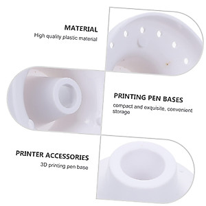 3pcs Pen Base Plastic 3D Pen Holder Printing Brush Base Printing Pen Storage Stand Printing Brush Stand 3D Printing Pen Support Printing Pen Storage Holder Printing Pen Stand
