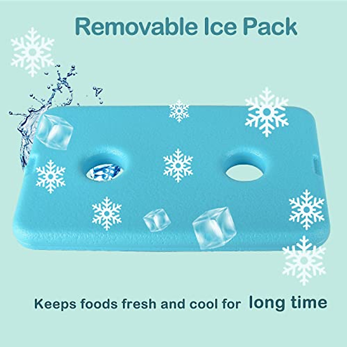 Genteen Premium Kids Lunch Box - Kids Chill Bento Box with 3 Compartments and Removable Ice Pack for Measl and Snacks,Toddler Lunch Box for Daycare,School,Leak-Proof,BPA-free,Dishwasher-Blue