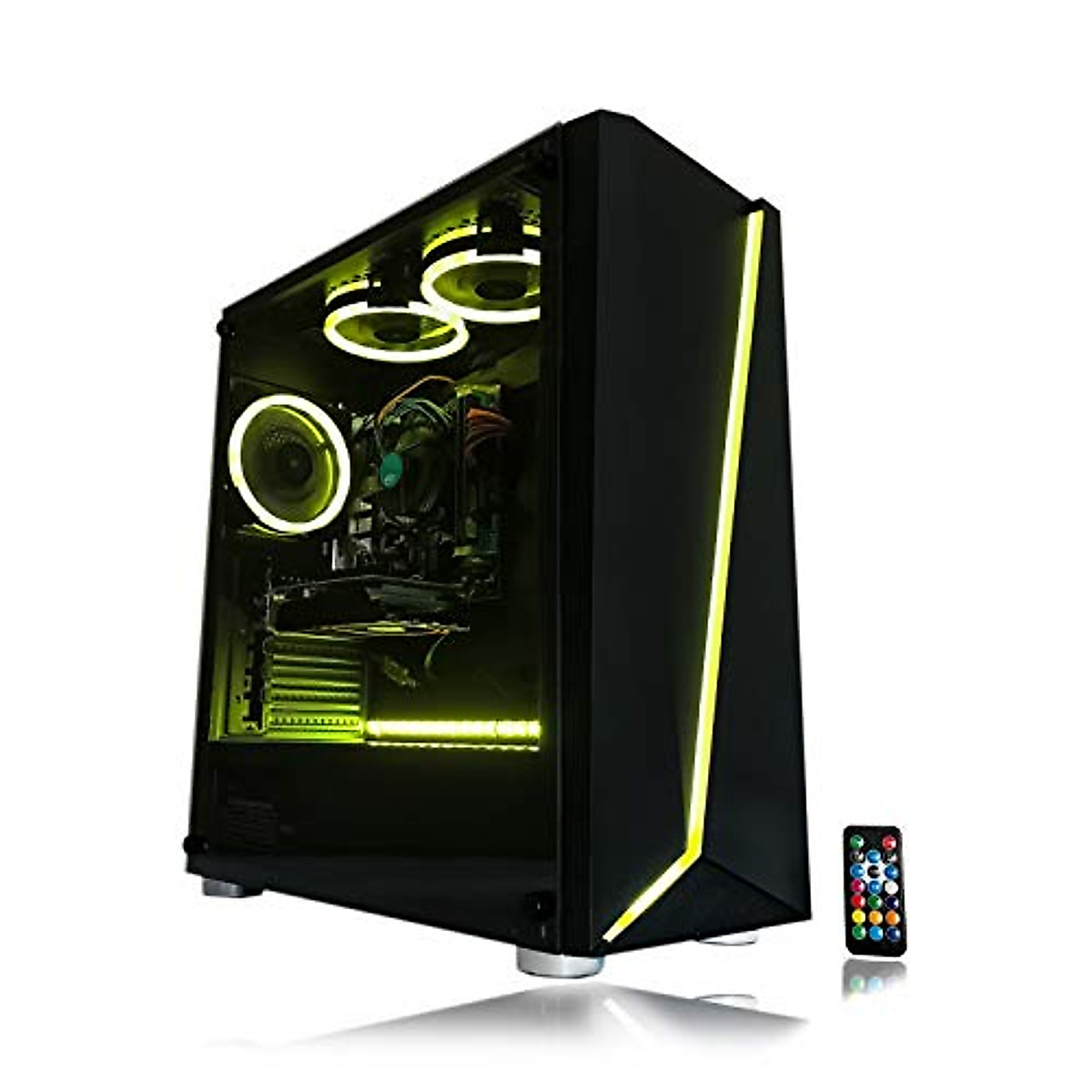 Alarco Gaming PC Desktop Computer Intel i5 3.10GHz,8GB Ram,1TB Hard Drive,Windows 10 pro,WiFi Ready,Video Card Nvidia GTX 650 1GB, 3 RGB Fans with Remote
